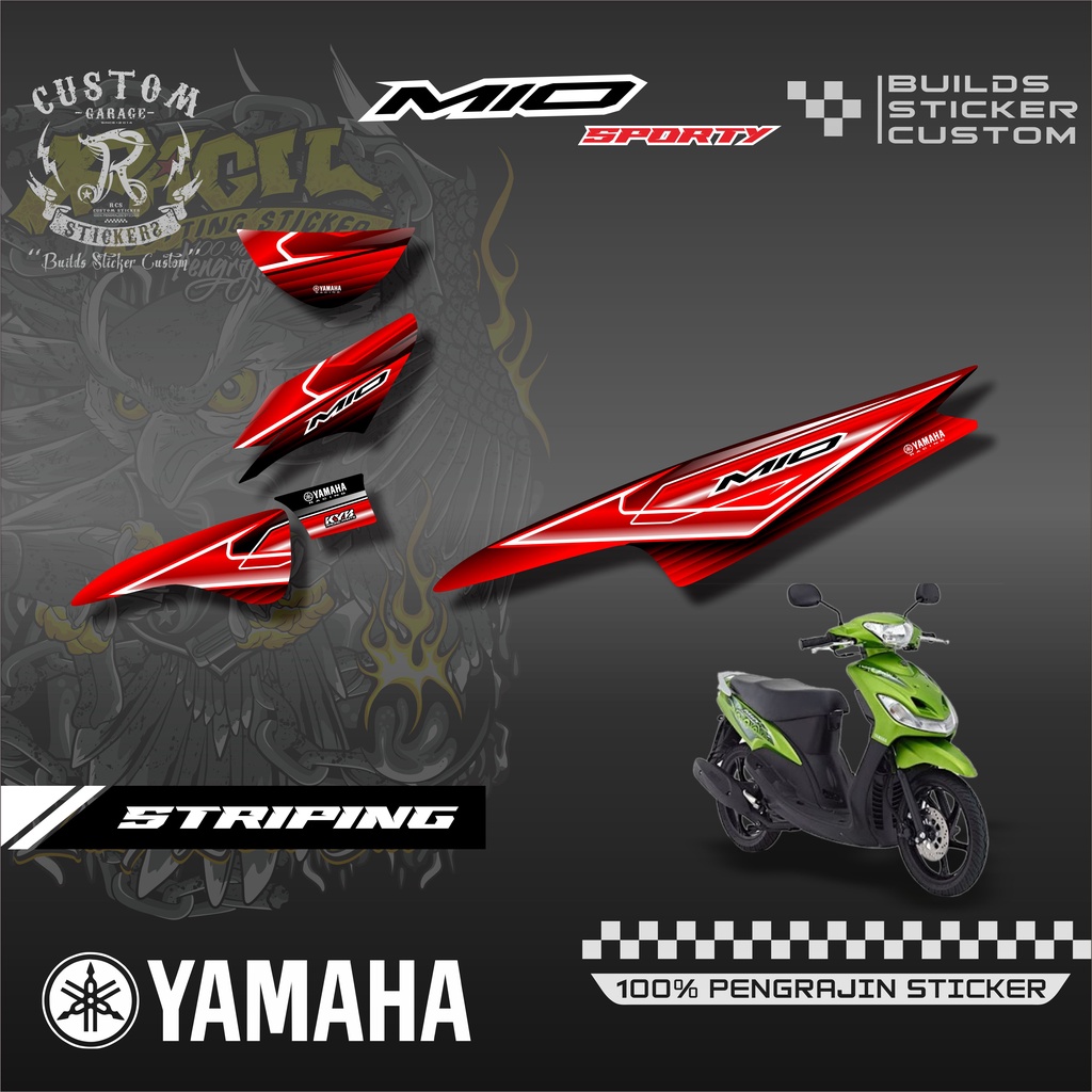 Jual Sticker Striping Variasi Motor Mio Smile - Striping Mio Smile ...