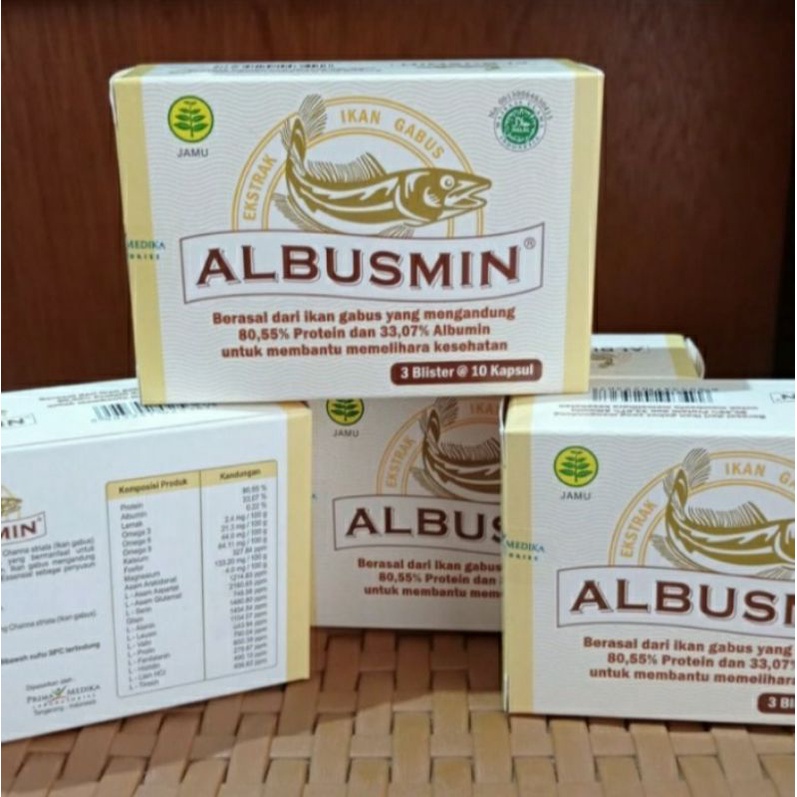 Jual ALBUSMIN 3blister @10 kapsul 1 box/ektrak ikan gabus | Shopee ...
