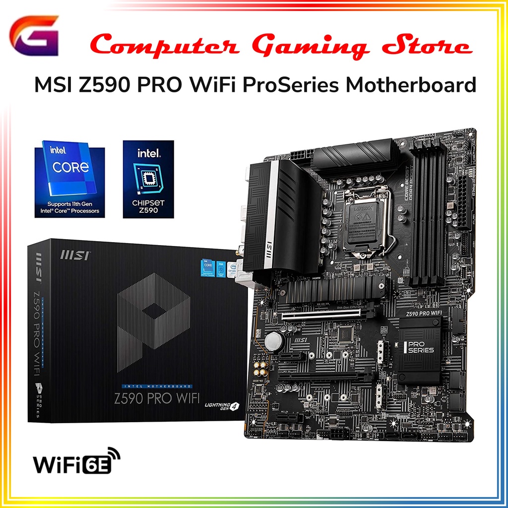 Jual MSI Z590 PRO WiFi ProSeries Motherboard ATX, 11th/10th Gen Intel ...