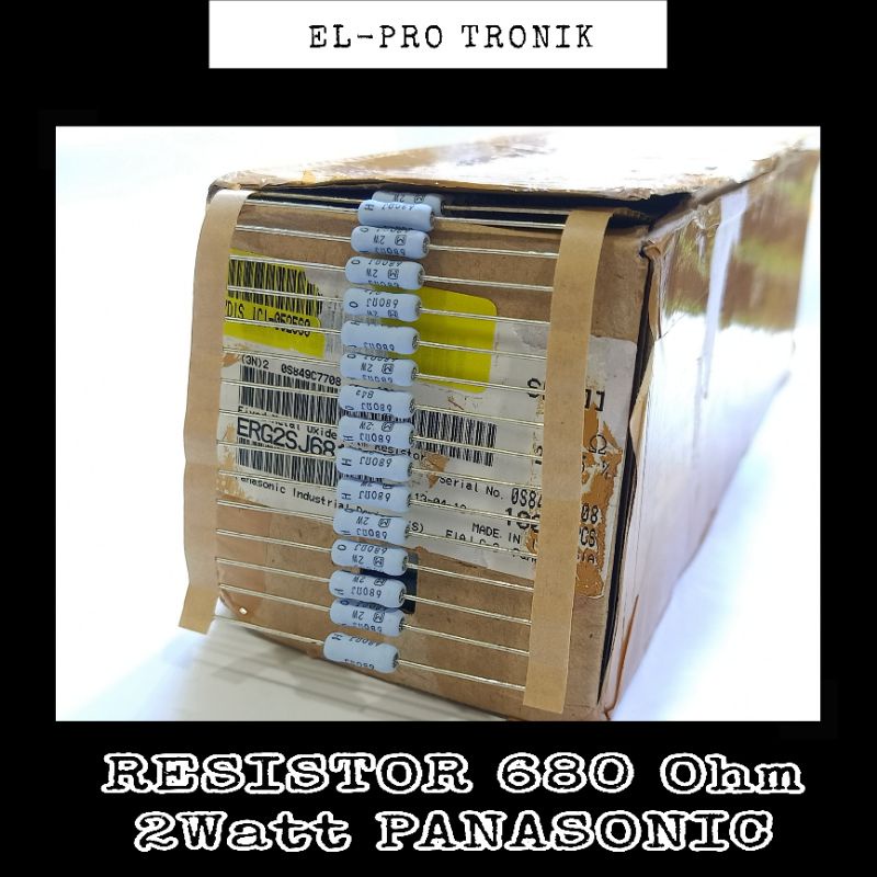 Jual Resistor 680 Ohm 2 watt Panasonic | Resistor 2w 680 | Resistor ...