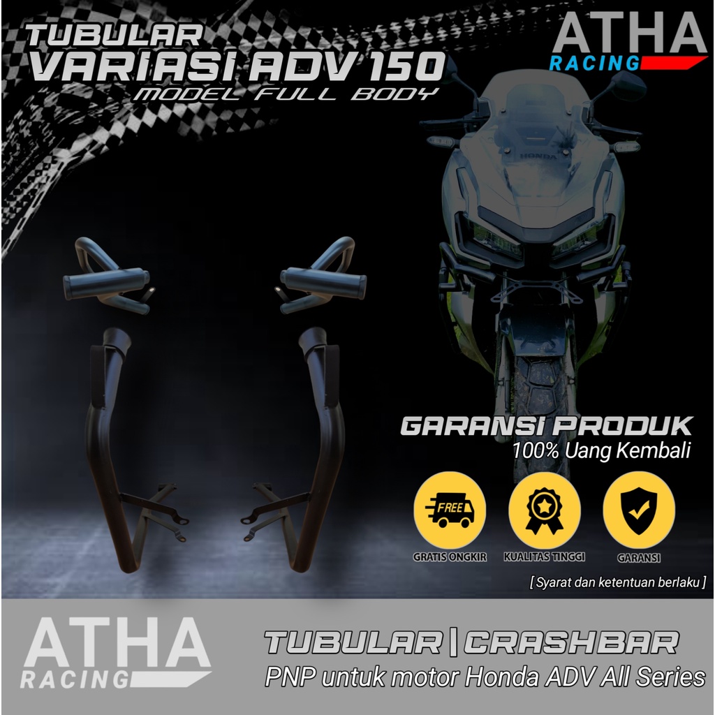 Jual Crash bar Honda Adv 150 Full Bodi Model Brixton Ams Slider Jalu ...