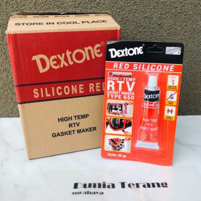 Jual Lem DEXTONE Red Silicon Kecil 30gr - Lem Besi Silikon Material 30 ...