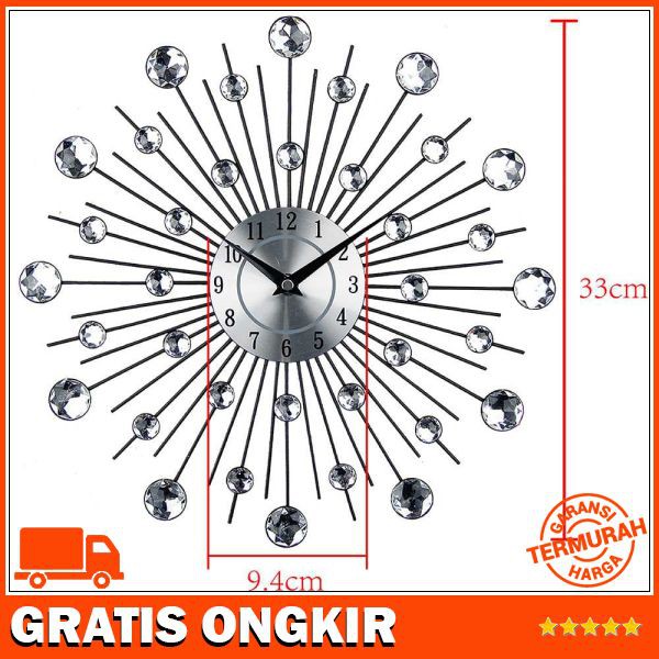 Jual Jam Dinding 3D Model Luxury Diamond | Shopee Indonesia