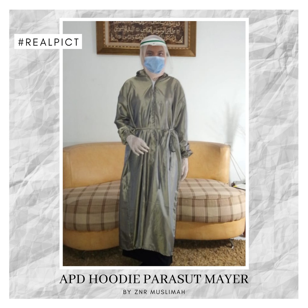 Jual Baju Jaga APD Parasut | Gown Hoodie Parasut | APD Gown Medis ...