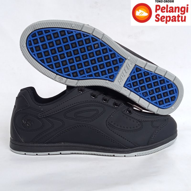 Jual Sepatu Sekolah Hitam - Loggo & Speed Original | Shopee Indonesia