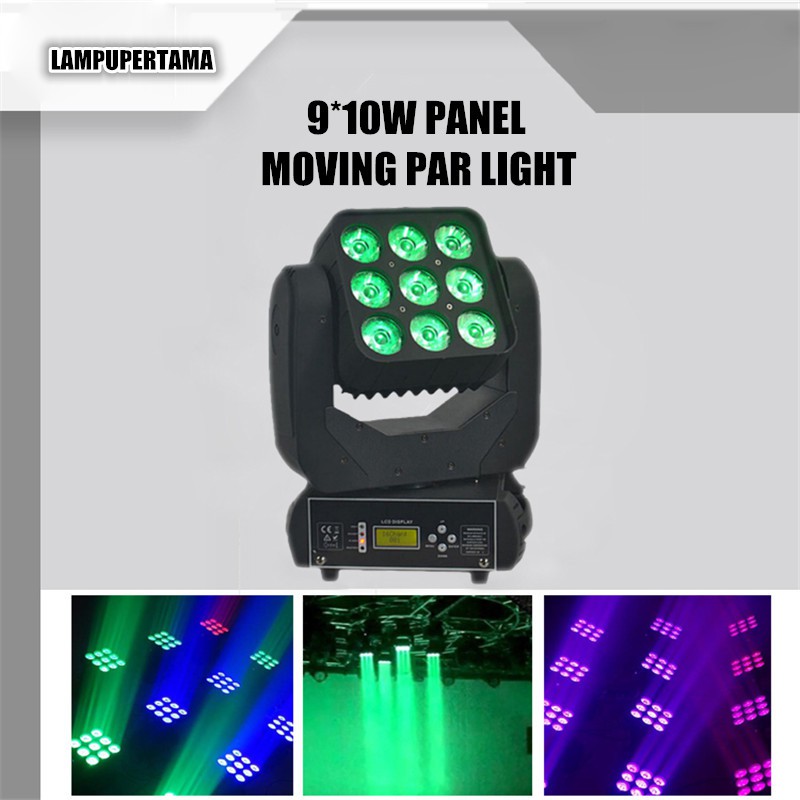 Jual LAMPU LED MOVING HEAD MATRIX PANEL REVIEW 9 x 10W LIGHTING ...