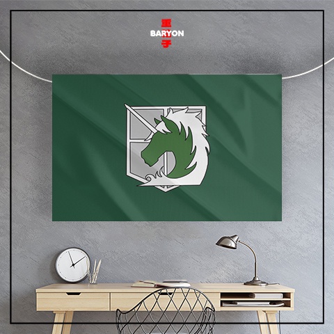 Jual BARYON Bendera Anime ATTACK ON TITAN AOT Wall Decor Flag Full ...