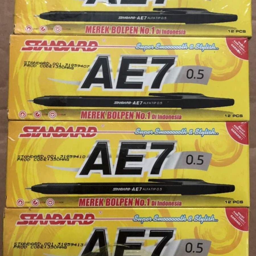 Jual PULPEN STANDARD AE7 / PEN BOLPOIN STANDART AE-7 (1 PCS ) | Shopee ...