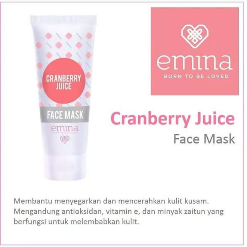 Jual {100%ORI} EMINA Cranberry Juice Face Mask | Shopee Indonesia
