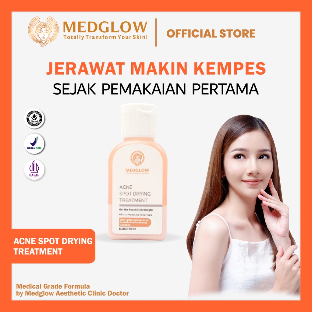 Jual 𝐌𝐄𝐃𝐆𝐋𝐎𝐖 𝐂𝐋𝐈𝐍𝐈𝐂 Totol Jerawat Acne Spot Drying Treatment | BPOM ...
