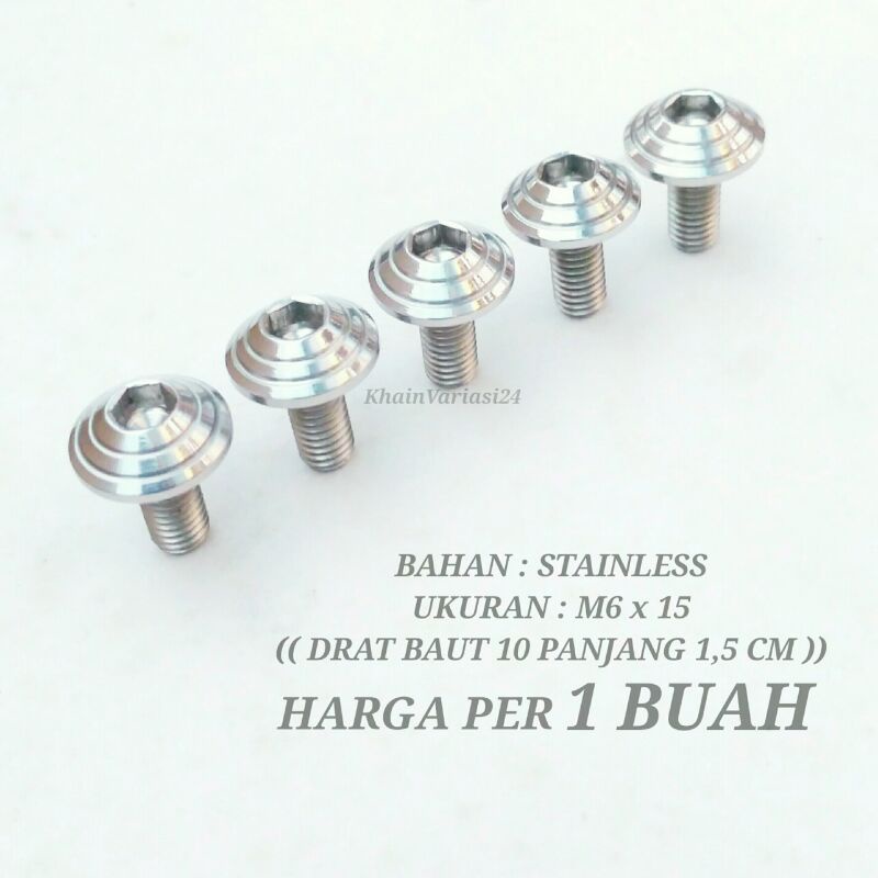 Jual Baut Probolt payung M6 x 15 Drat baut 10 panjang 1,5 cm | Shopee Indonesia