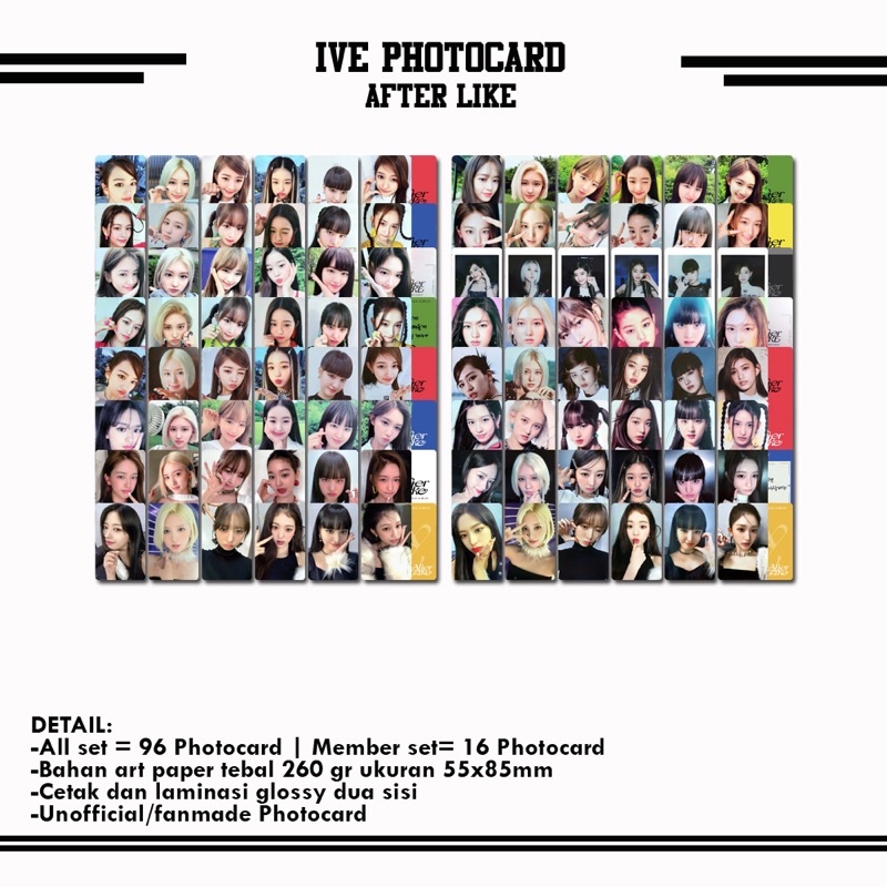 Jual IVE AFTER LIKE PHOTOCARD | Shopee Indonesia