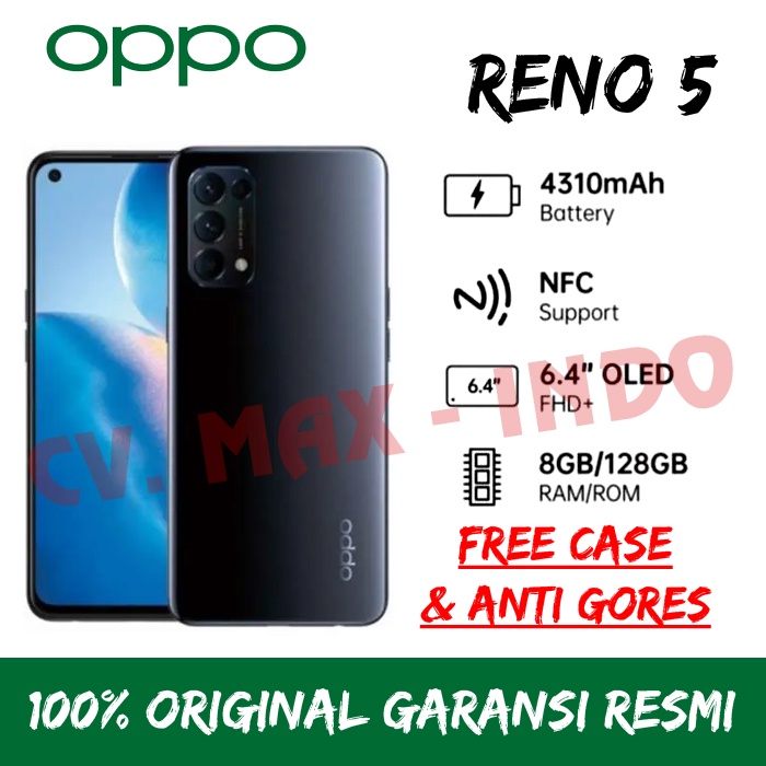 Jual OPPO SMARTPHONE RENO 5 8 GB/128 GB CPH2159 6,43" | Shopee Indonesia