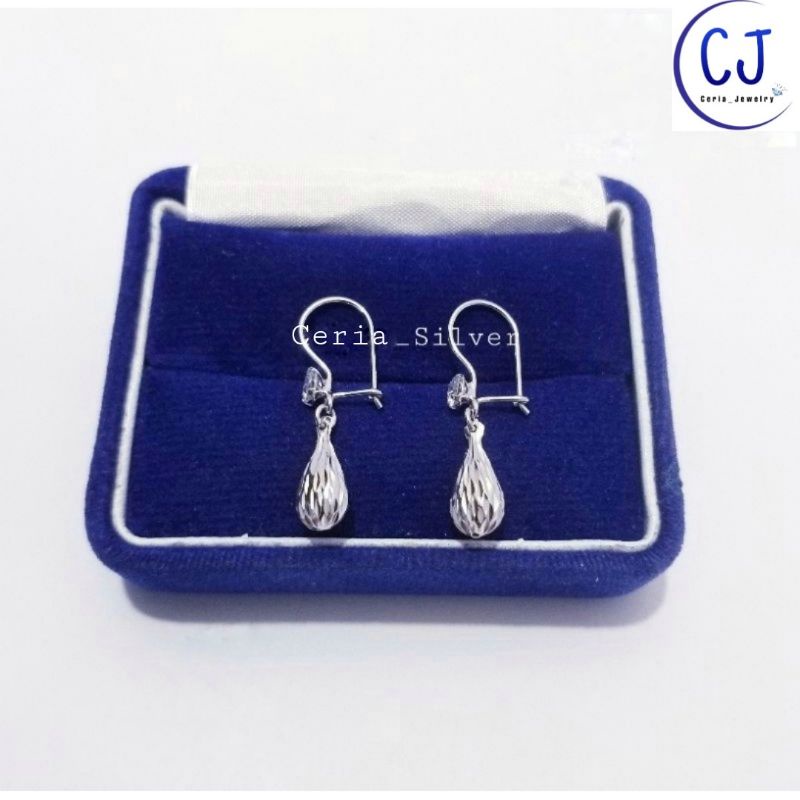 Jual Anting Perak Asli Silver Wanita Dewasa 925 Lapis Emas Model Emas ...