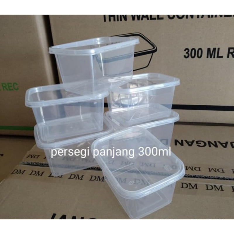 Jual Thinwall Persegi Panjang 300ml/Thinwall Rectangle 300ml/Food Container/Container Plastik ...