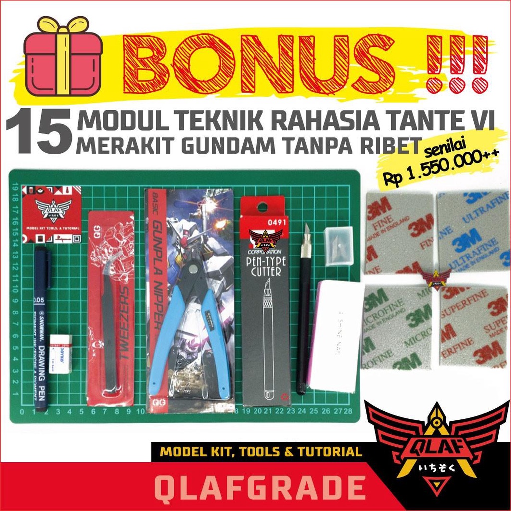 Jual ((BISA COD)) Paket Alat Rakit TOOLKIT LENGKAP Gunpla Gundam Tools ...