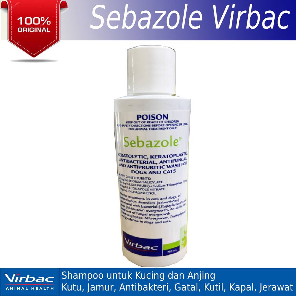 Jual Shampoo Sebazole by VIRBAC - Ampuh Jamur Anjing & Kucing - not ...