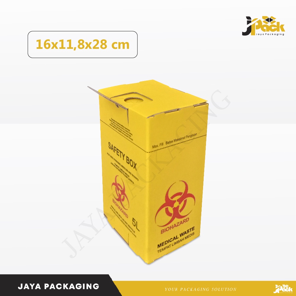 Jual SAFETY BOX 5 LITER I BIOHAZARD I SAMPAH MEDIS | Shopee Indonesia