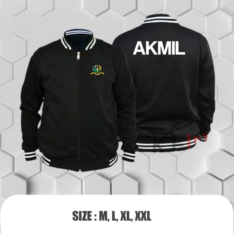 Jual JAKET BASEBALL LOGO AKMIL | Shopee Indonesia