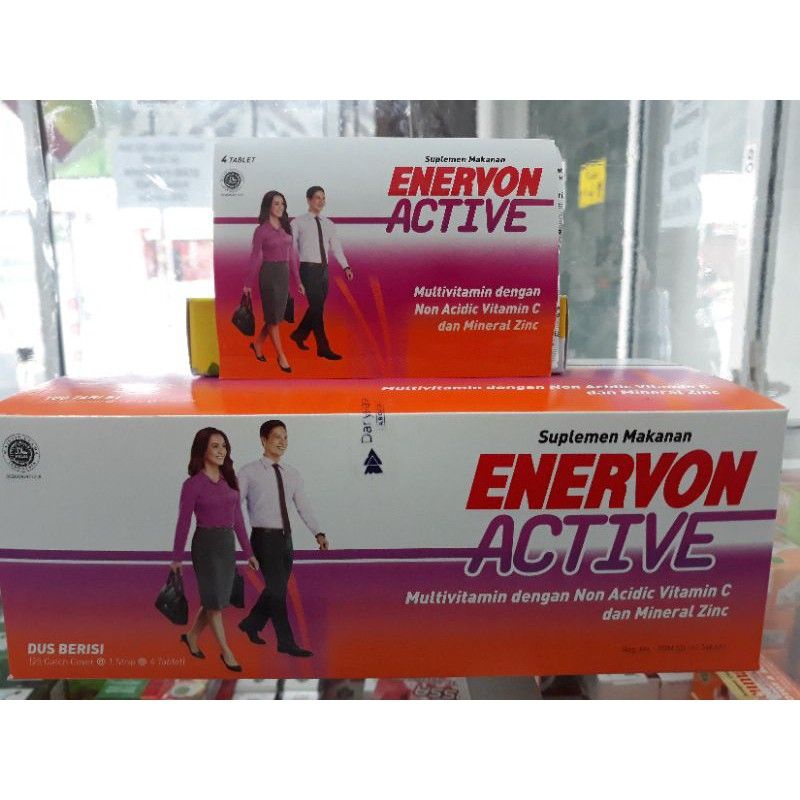 Jual ENERVON Active Multivitamin Non Acidic Vitamin C Strip 4 Tablet ...