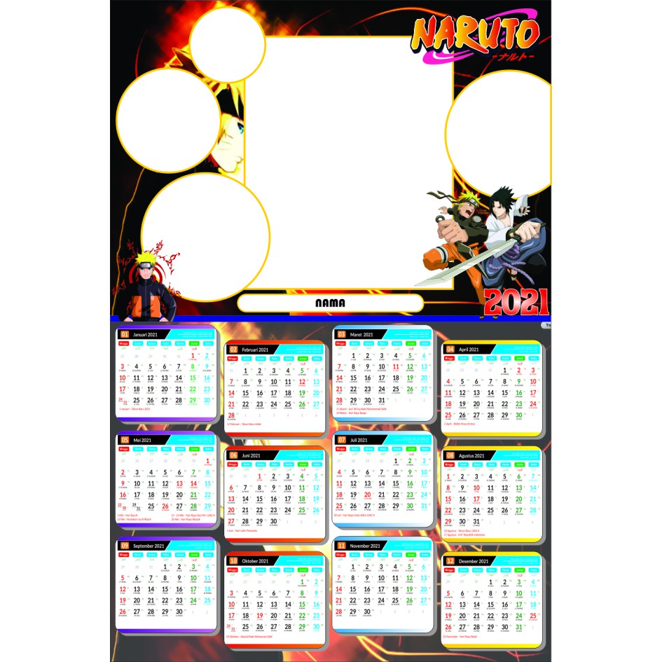 Jual KALENDER 2021 MURAH MERIA (CUSTOM TEMA ANIME) | Shopee Indonesia