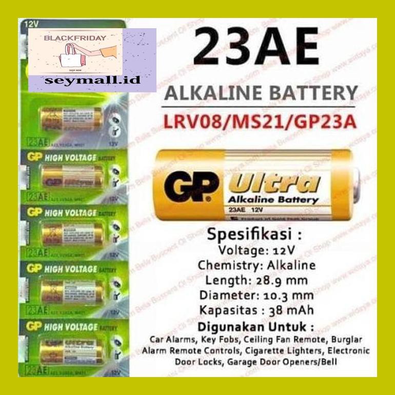 Jual Seygtnf Baterai Gp Ultra Super Alkaline Gp 23Ae 23 A23 V23Ga Mn21 ...