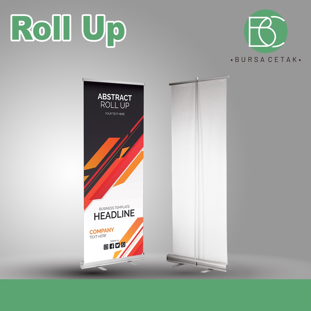 Jual BURSA CETAK - Print Display Roll Up Banner 60 x 160 cm / Cetak Ukuran 85 x 200 cm cm ...
