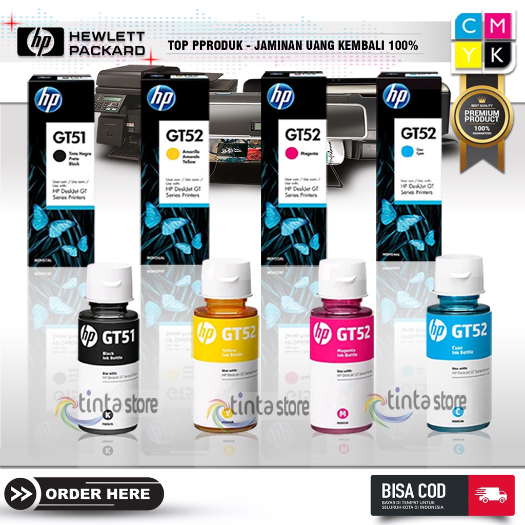 Jual Tinta printer HP GT-51 GT-52 ink 115 310 315 410Tinta printer HP ...