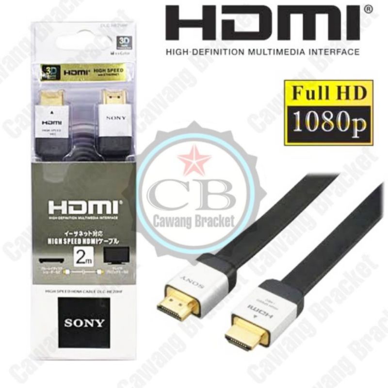 Jual HDMI Sony 2 Meter Resolusi HD 1089P Original Sony Cocok Untuk Play tyson ps4 ps3 ps2 ,XBox ...