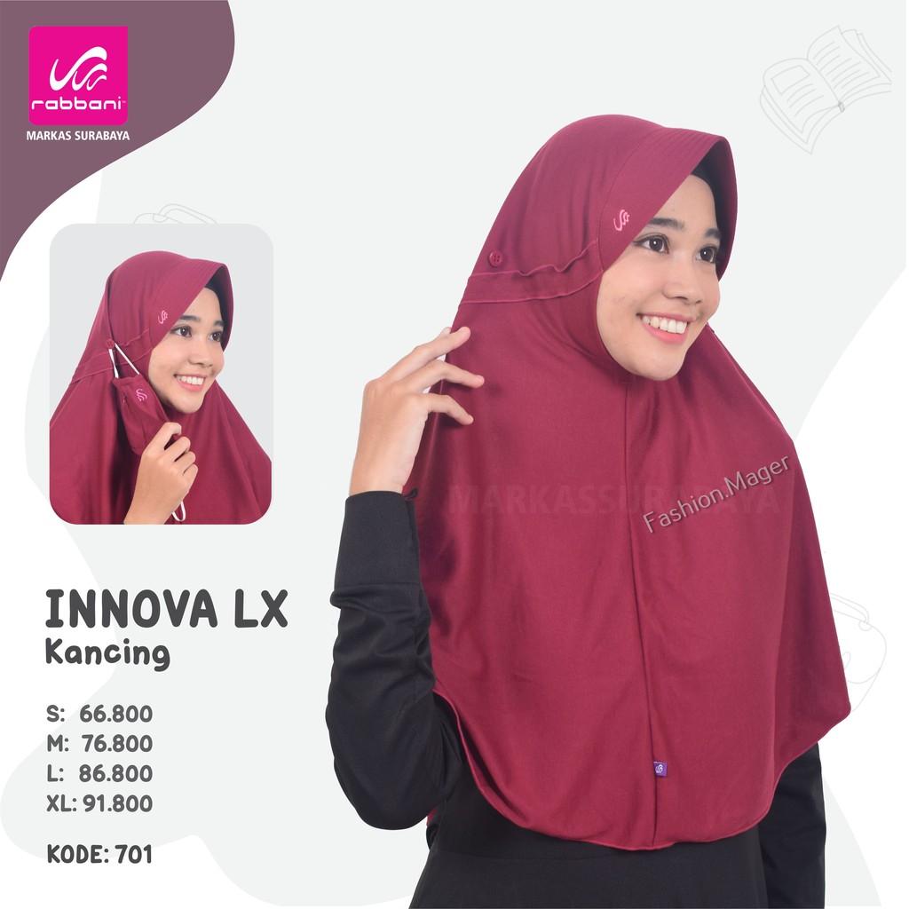 Jual [DISC 40%] RABBANI JILBAB INNOVA LX KANCING (TANPA MASKER ...