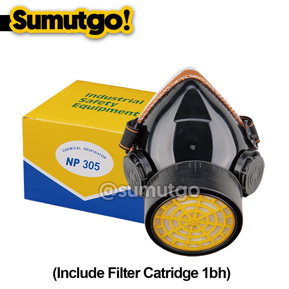 Jual NP305 Single Respirator Masker Kimia Debu Gas Asap Acid Uap Serbuk ...