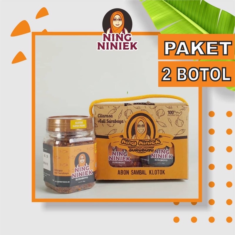 Jual ABON SAMBAL NING NINIEK PAKET 2 (Isi 2 Botol bisa mix + Free ...