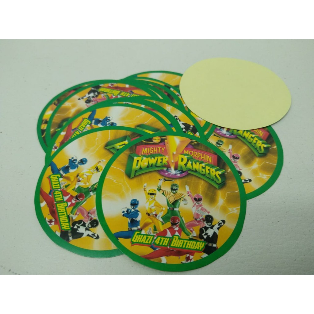 Jual Stiker Pudding Karakter Power Rangers/ Label Pudding Karakter ...