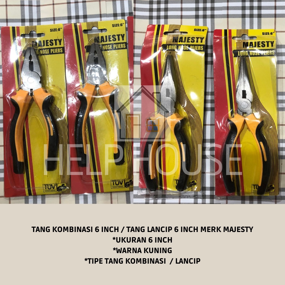 Jual TANG KOMBINASI 6 INCH / TANG LANCIP 6 INCH MAJESTY OZILL MURAH ...