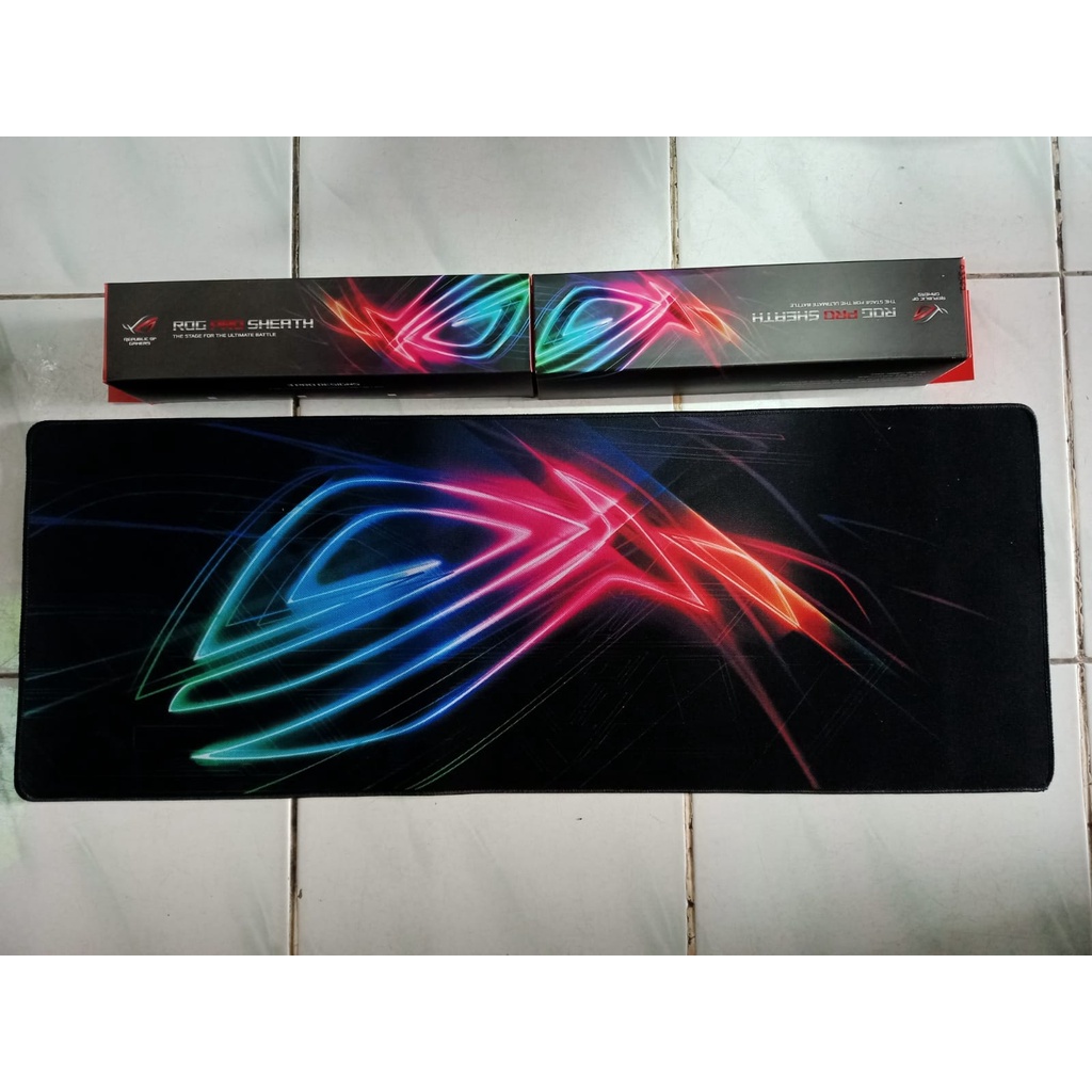 Jual MousePad Gaming ROG ukuran XL 800 x 300 x 4 mm / Alas Mouse ROG ...