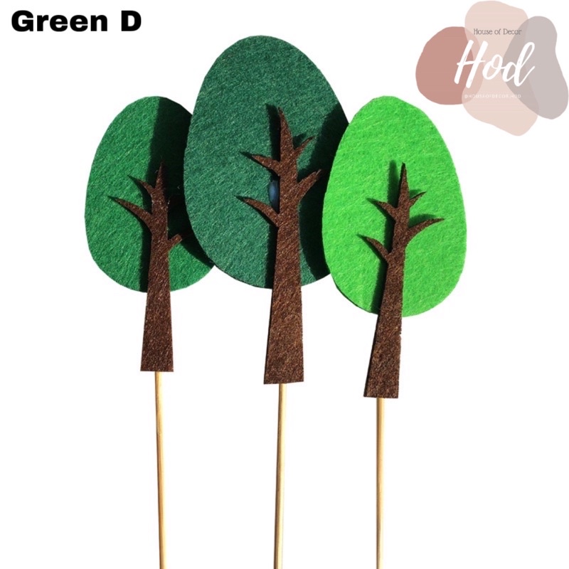 Jual 3pc/set Topper Pohon Hijau Tree Green Trees Kain Hiasan Kue Ulang ...