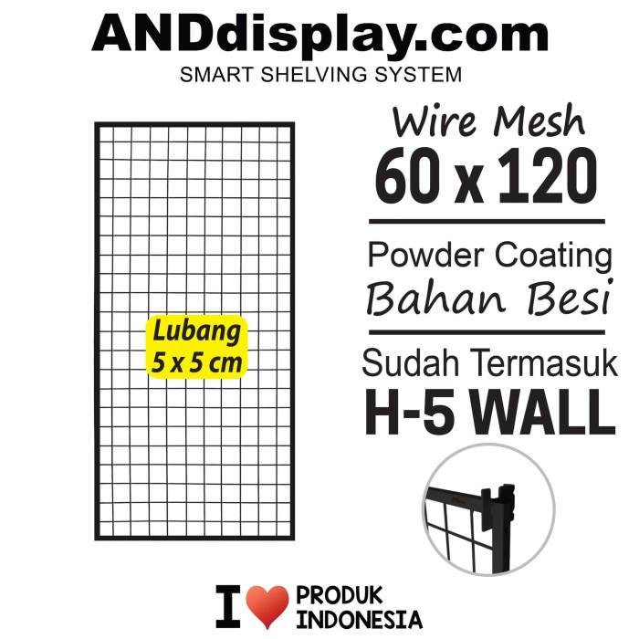 Jual WIREMESH 60x120CM + H5 WALL HITAM KAWAT RAM DINDING WIRE GRID ...