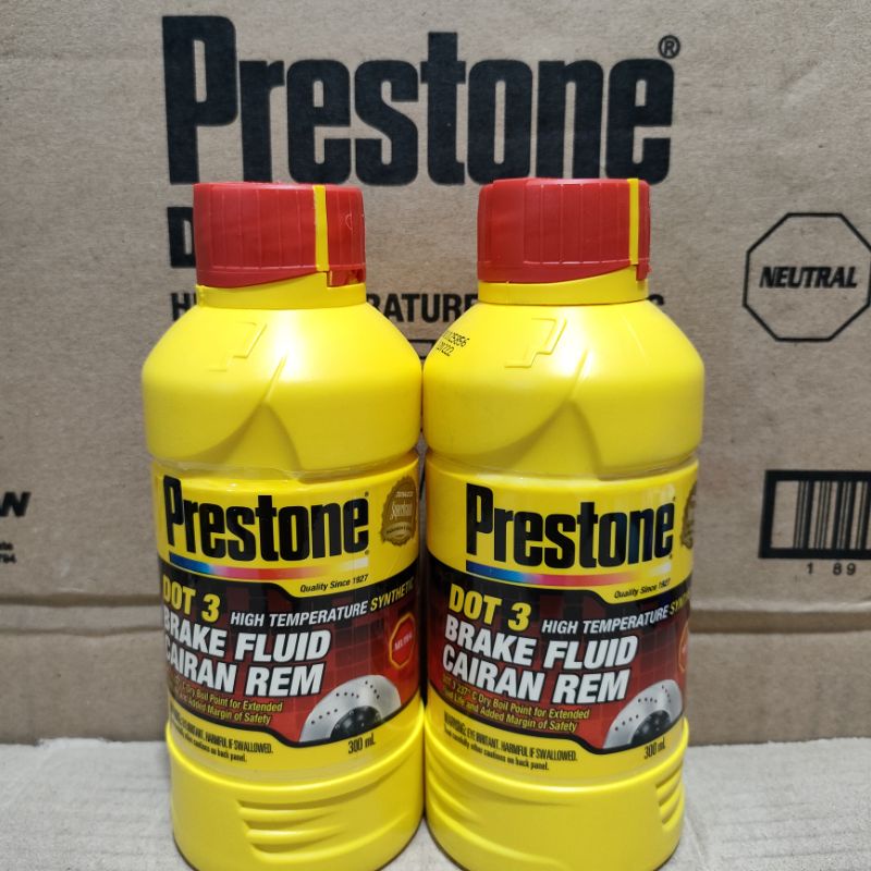Jual Minyak Rem PRESTONE 300ml DOT 3 Warna Merah Brake Fluid Oli Rem ...
