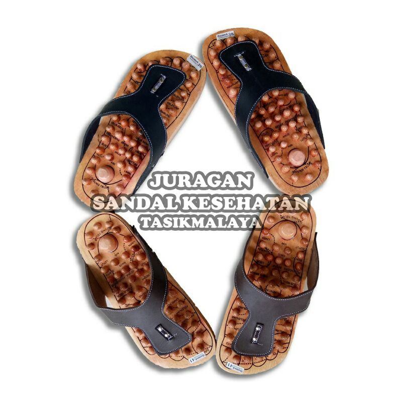 Jual Sandal Kesehatan Kayu Jepit Sendal Slop Alas Kaki Rematik Akupuntur Terapi Cucuk Refleksi ...