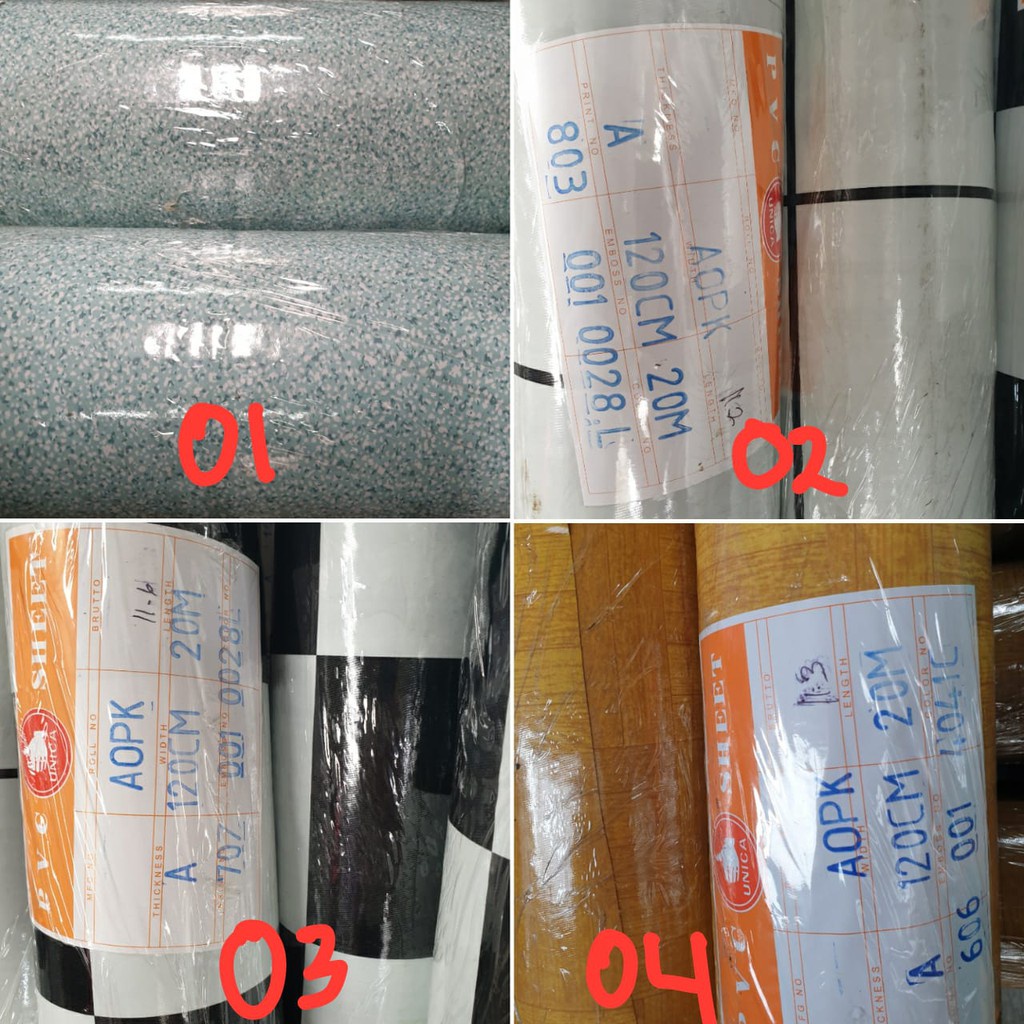 Jual Jual Karpet Plastik Vinyl 1 ROLL (20 meter) Untuk Alas Meja dan Lantai, Beragam Motif ...