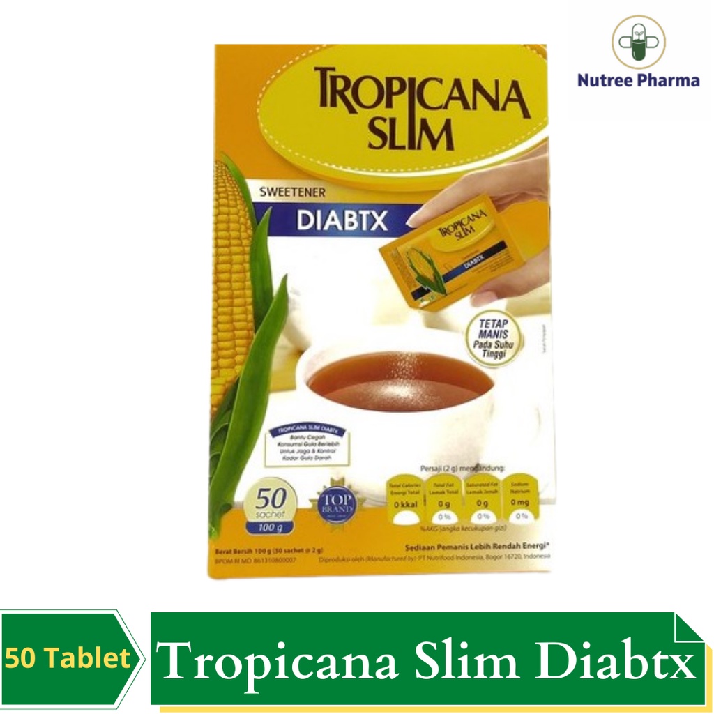 Jual Gula Tropicana Slim Diabtx 50 Sachet Sweetener Diabetes | Shopee ...