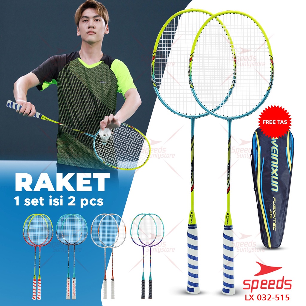 Jual SPEEDS Raket Badminton isi 2pcs Free Tas Raket Bulu Tangkis isi 2 ...