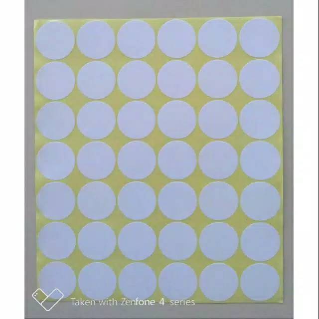 Jual Stiker Sticker Label Bulat dan Persegi Stiker Polos ( 1 lembar/ 1 ...
