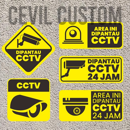 Jual Stiker CCTV - custom sticker cctv camera | Shopee Indonesia