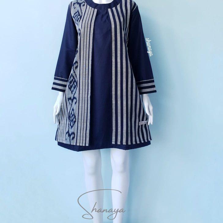Jual Modern.. Shanaya Batik Tunik Tenun Fahira Tenun Troso Original Baju Batik Wanita Batik ...