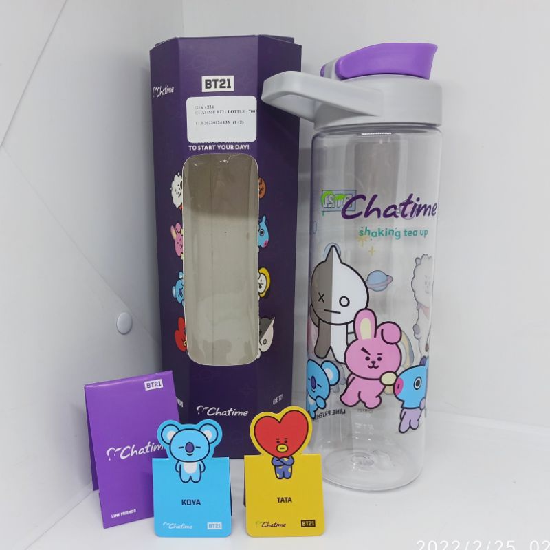 Jual Chatime BTS BT21 Tumbler and Straw Gelas Reusable Cup | Shopee ...