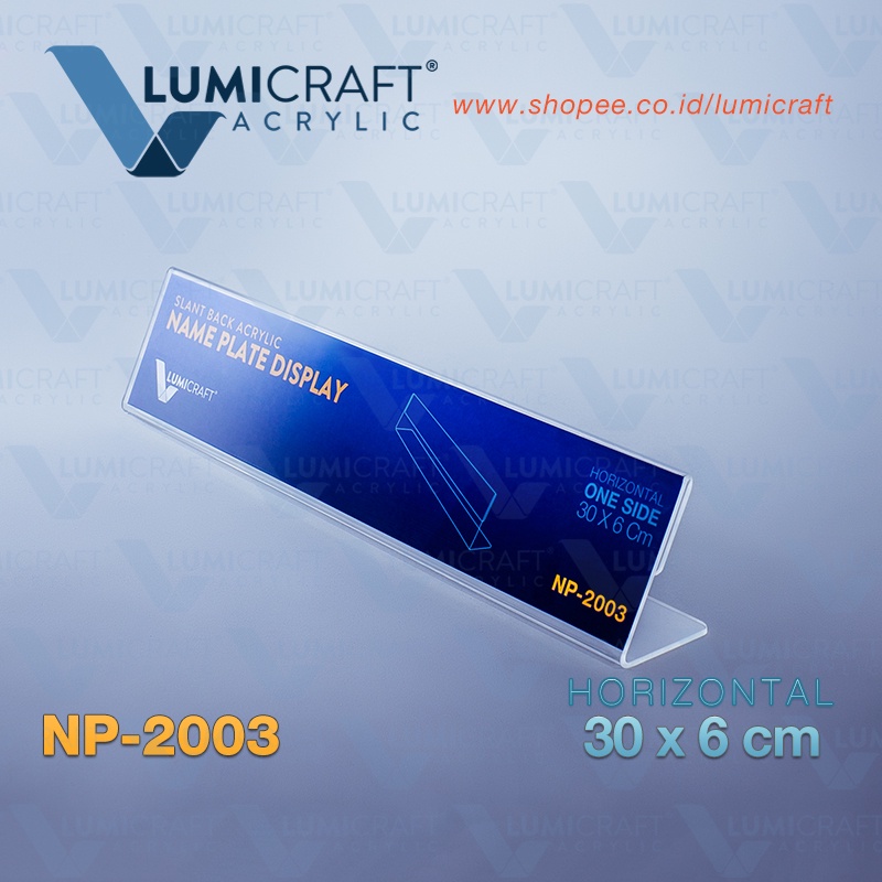 Jual Acrylic Display Nama model L / Tent Card Name Plate / Akrilik ...