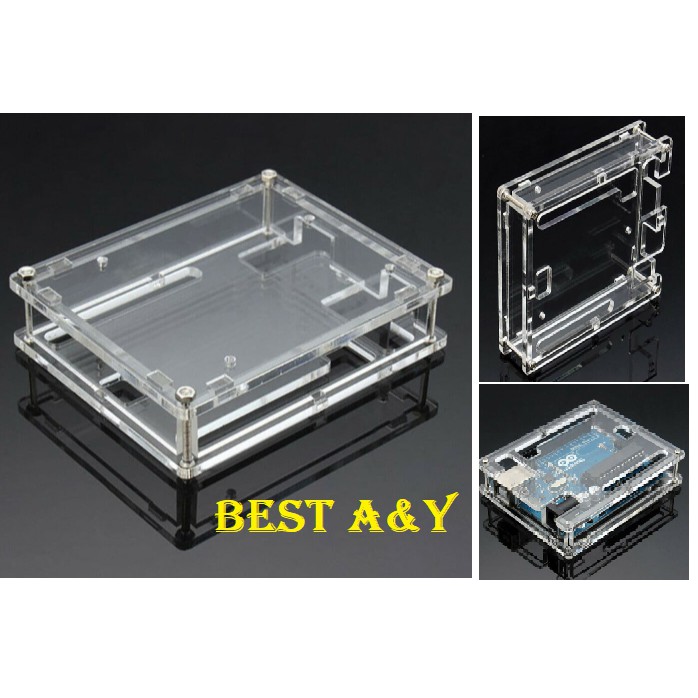 Jual Box Kotak Akrilik Acrylic Case Casing Cover Transparent for Arduino Uno R3 DIP SMD | Shopee ...
