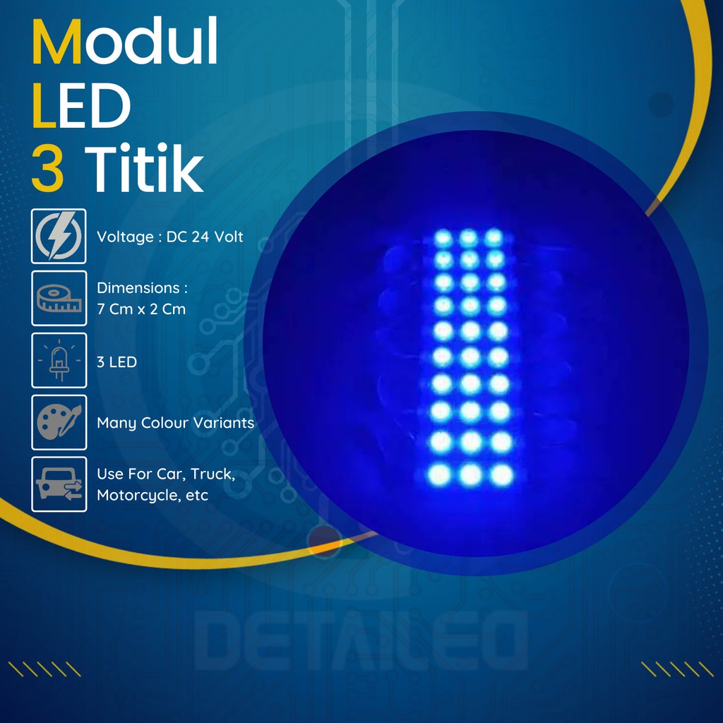 Jual Lampu Led Variasi Motor Mobil Truk Bus Neon Box Hias 3 Mata Murah ...