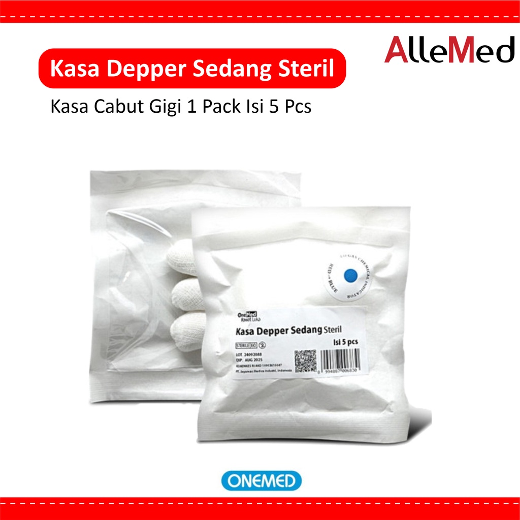 Jual OneMed Kasa Depper Sedang Steril Pack Isi 5 Pcs | Shopee Indonesia